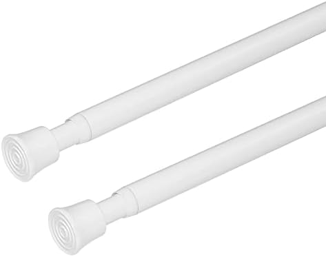 2Pcs Small Tension Rod 11 to 17 Inch, Adjustable Thin Mini Spring ...