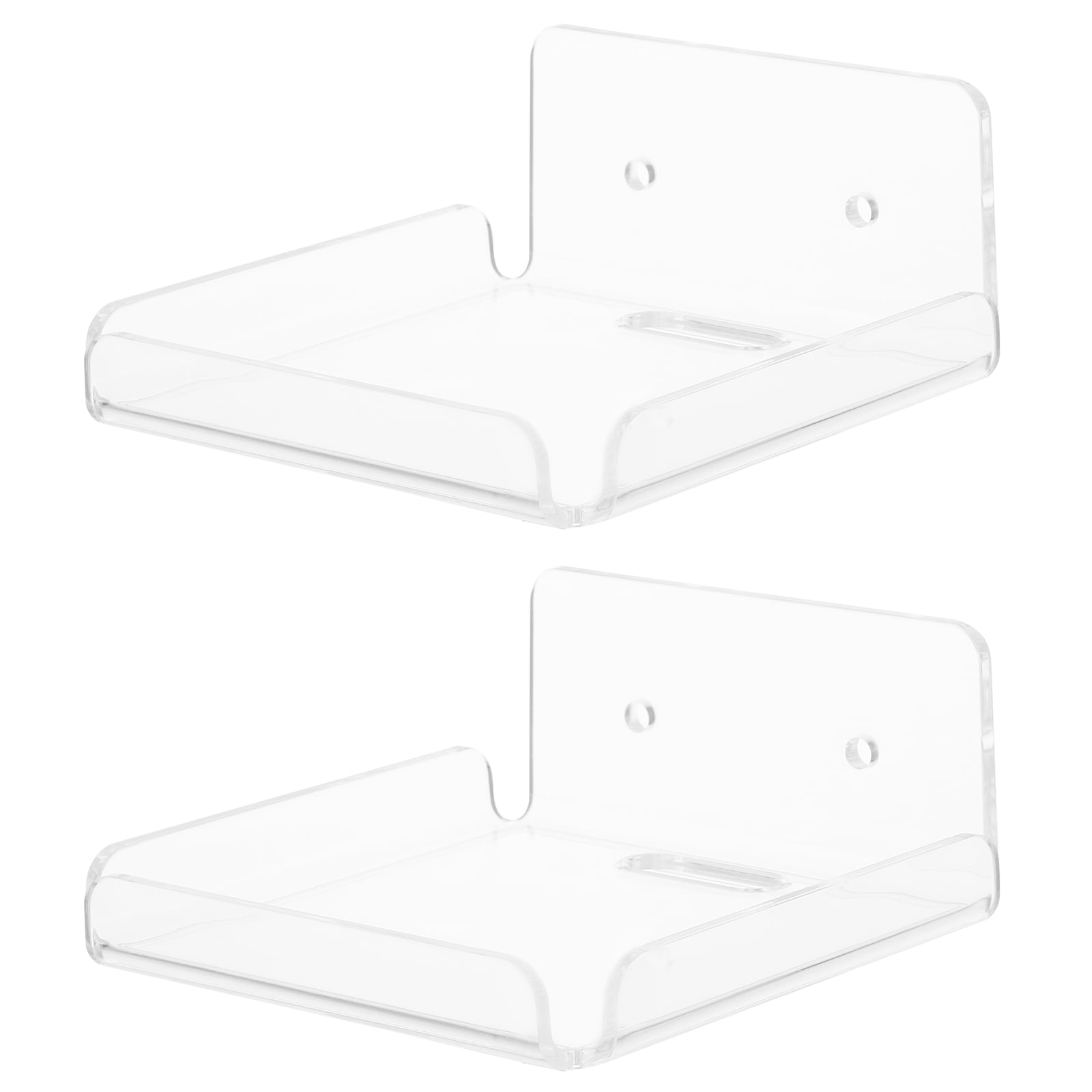2Pcs Small Wall Shelf Acrylic Router Wall Mount Rack Monitoring Camera ...