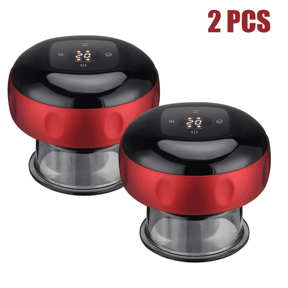 2Pcs Smart Electric Cupping Massage 12 Speed Suction Vacuum Scraping ...