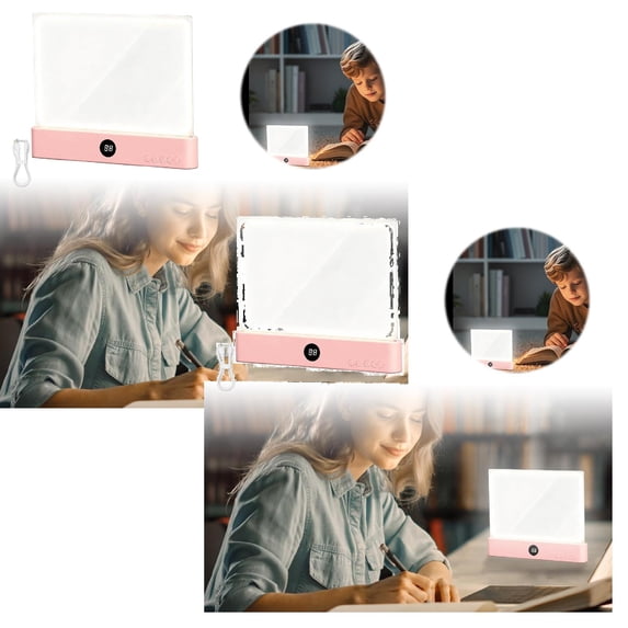 2Pcs Smart LED Reading Light Rechargeable Tablet Reading Light LED ...