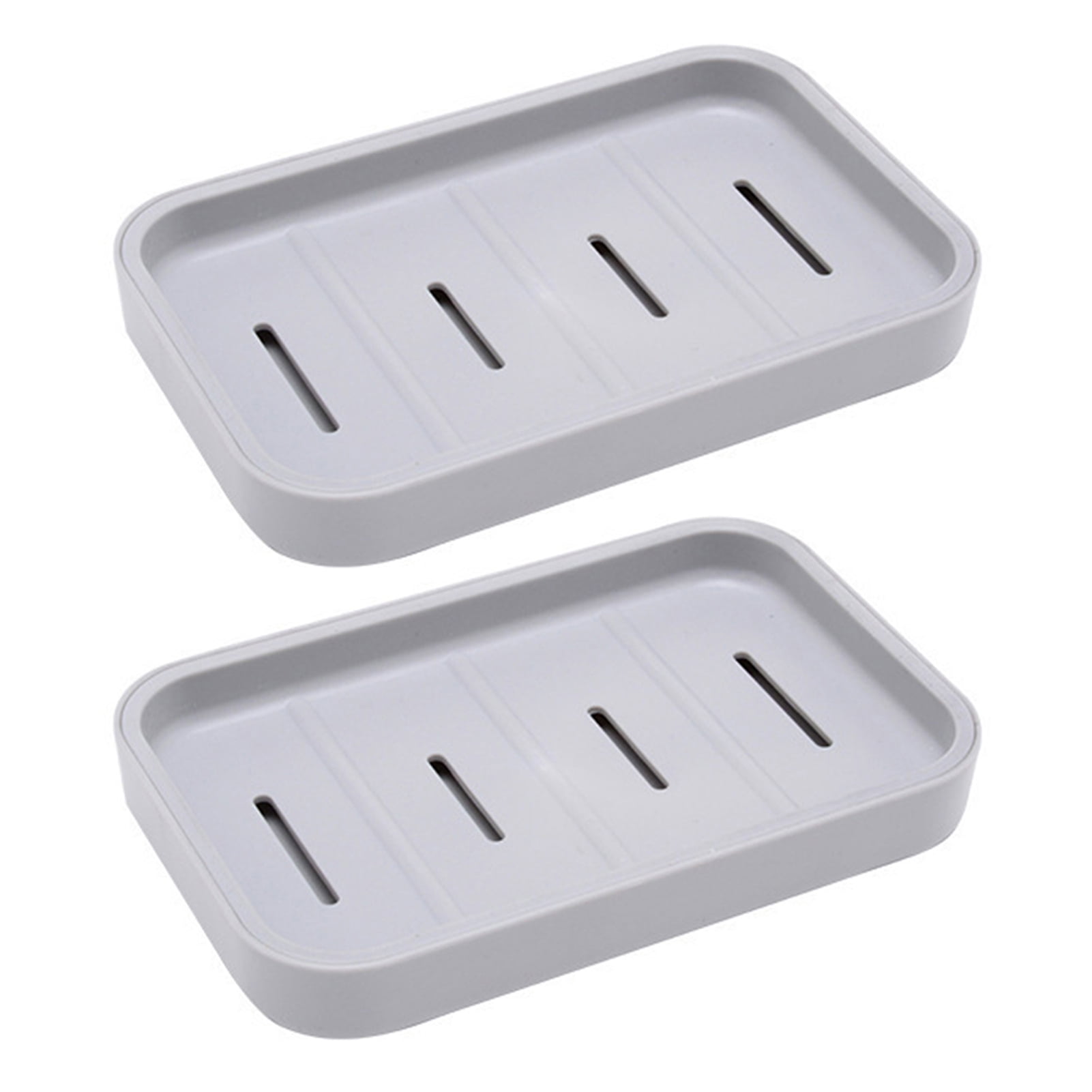 2Pcs Soap Box Double Layer Drain Hole Rectangle Keep Soap Dry Modern ...