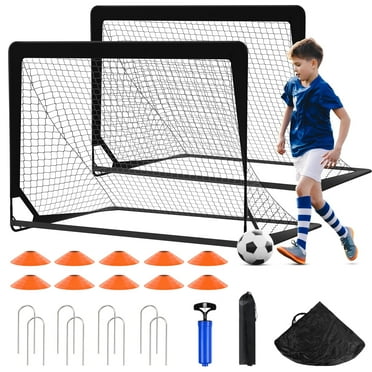 Soccer Goal - Set of 2 Soccer Nets, 6x4 ft Portable Pop Up Soccer Goals ...
