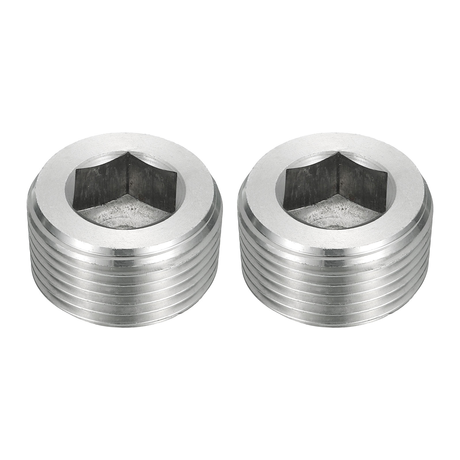 2Pcs Socket Pipe Plugs, NPT 1"Stainless Steel Hex Thread Pipe Caps ...