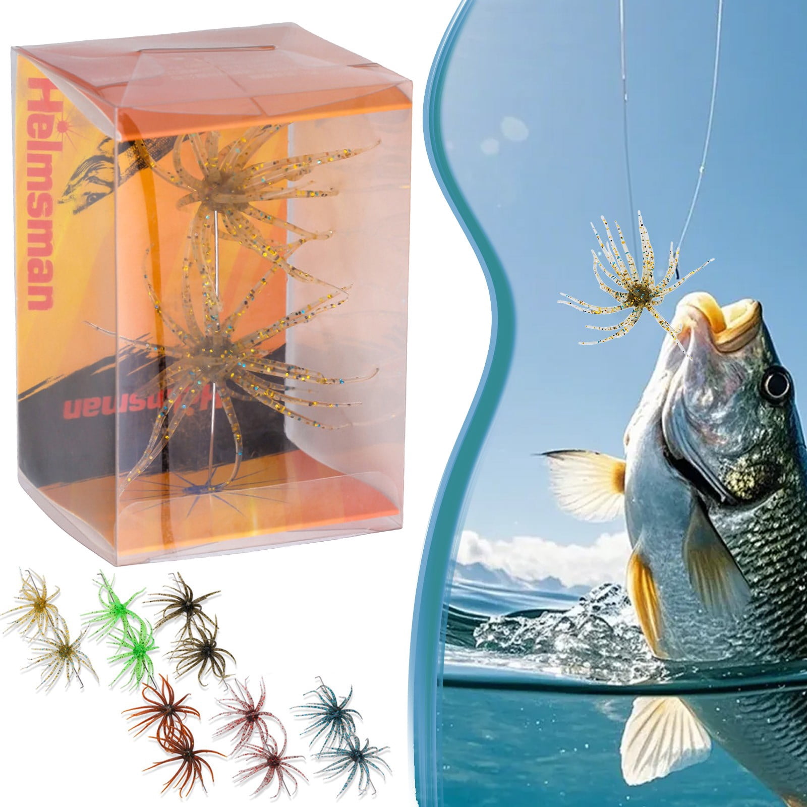 2Pcs Soft Sea Urchin Bait, Artificial Fishing Lure, Prickly Pear Bait ...