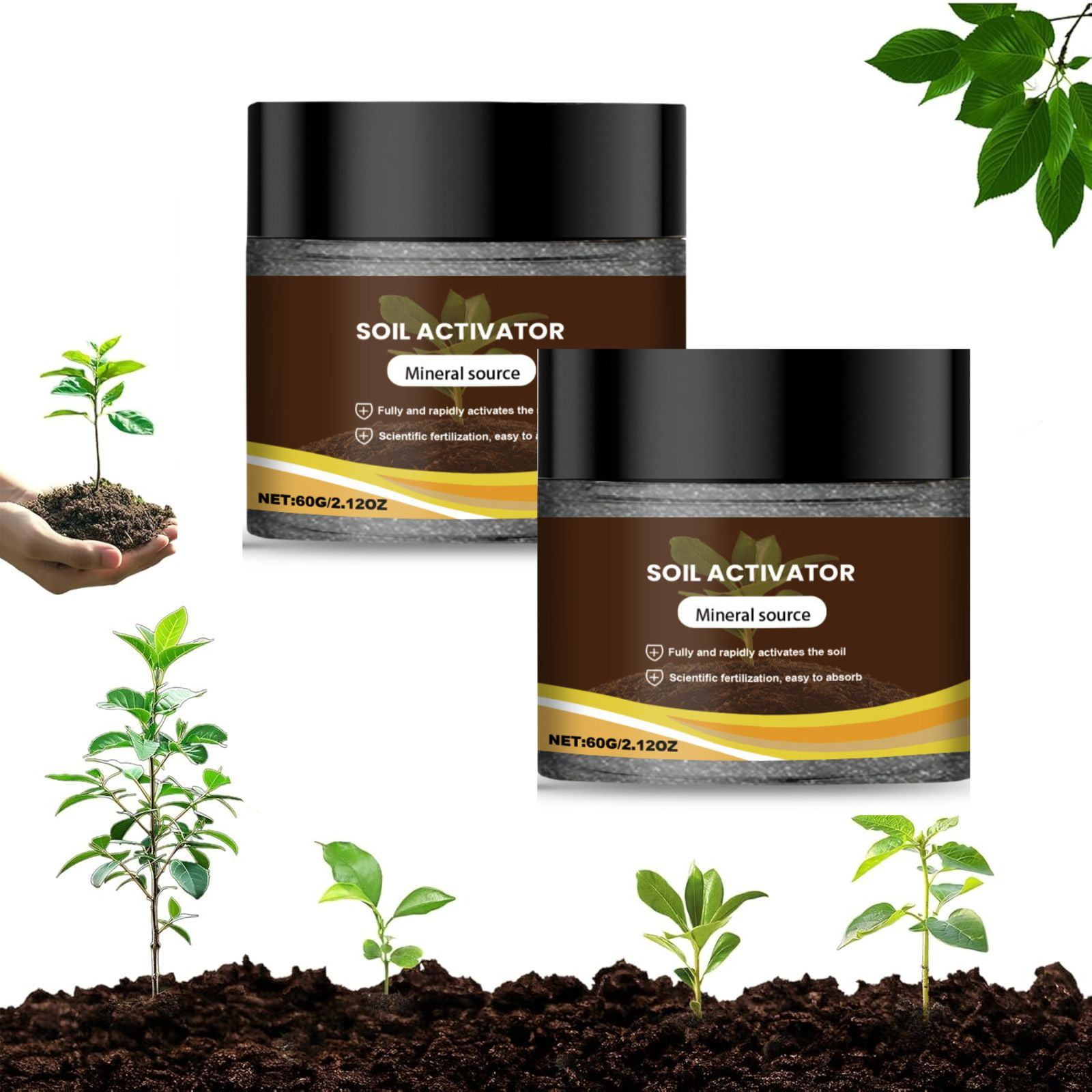 2Pcs Soil Activator - Soil Activator & Plant Fertilizer, Water Soluble ...