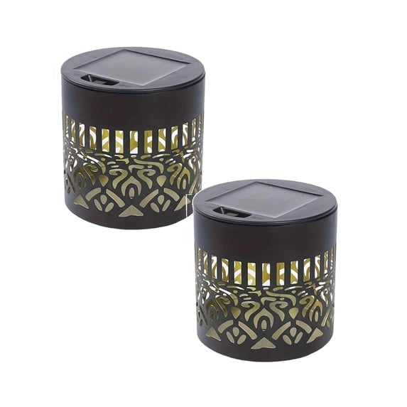 2Pcs Solar Fence Lights -Metal IP55 Waterproof Outdoor Step,Solar ...
