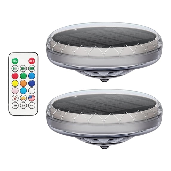 2Pcs Solar Floating Pool Light – Remote Control RGB Color Changing Pool ...