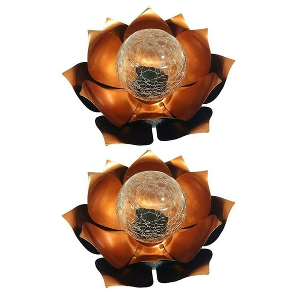 2Pcs Solar Flower Lights, 2PCS Lotus Solar Light, Waterproof Garden ...
