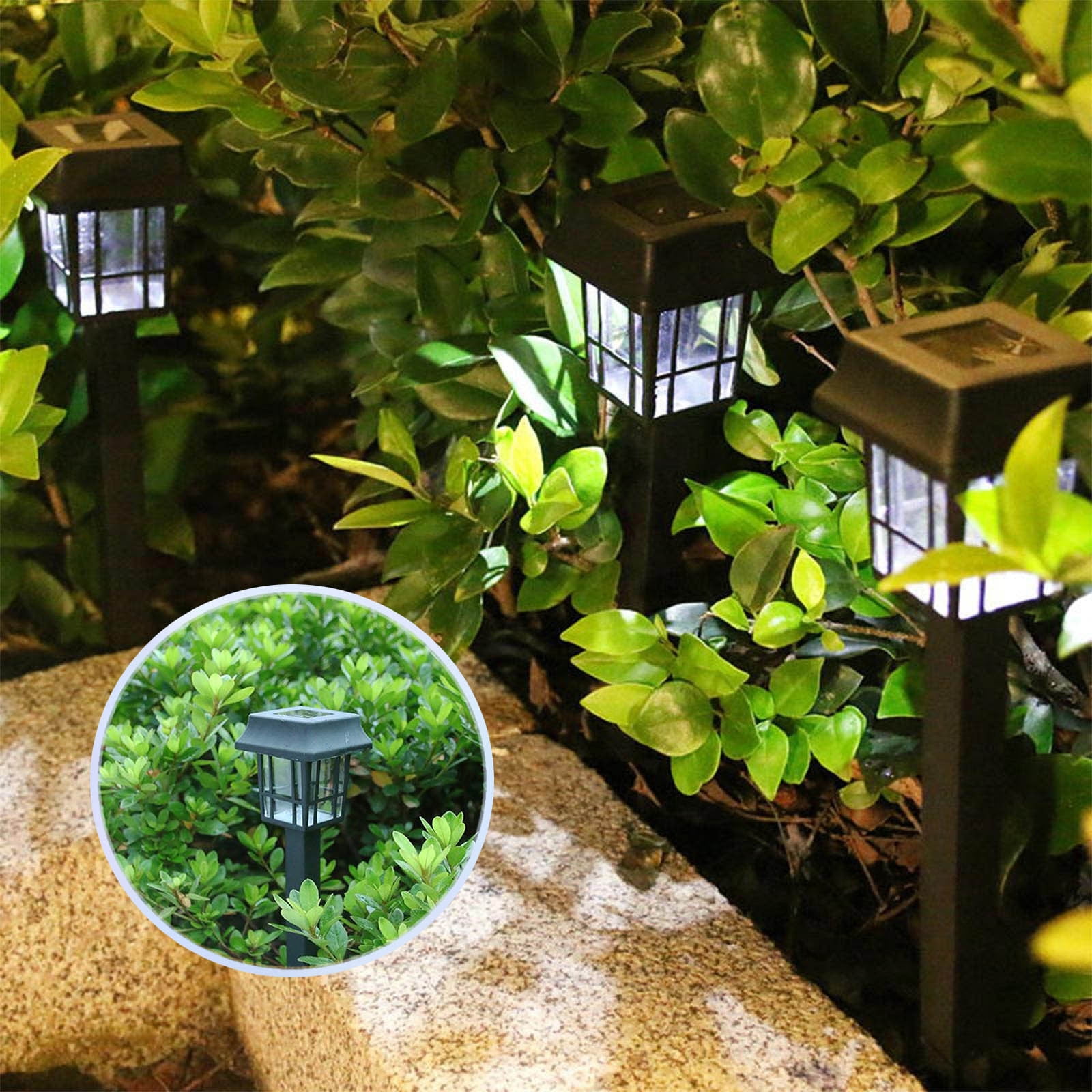 2Pcs Solar Garden Lights under $5! Kadlawus 2PC Solar Courtyard Garden ...
