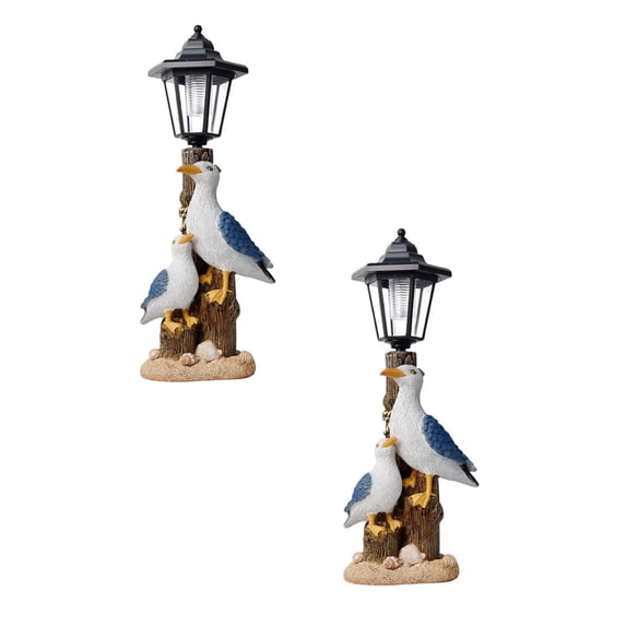 2Pcs Solar Powered Seagull Garden Lamp For Outdoor Solar Bird Light For ...