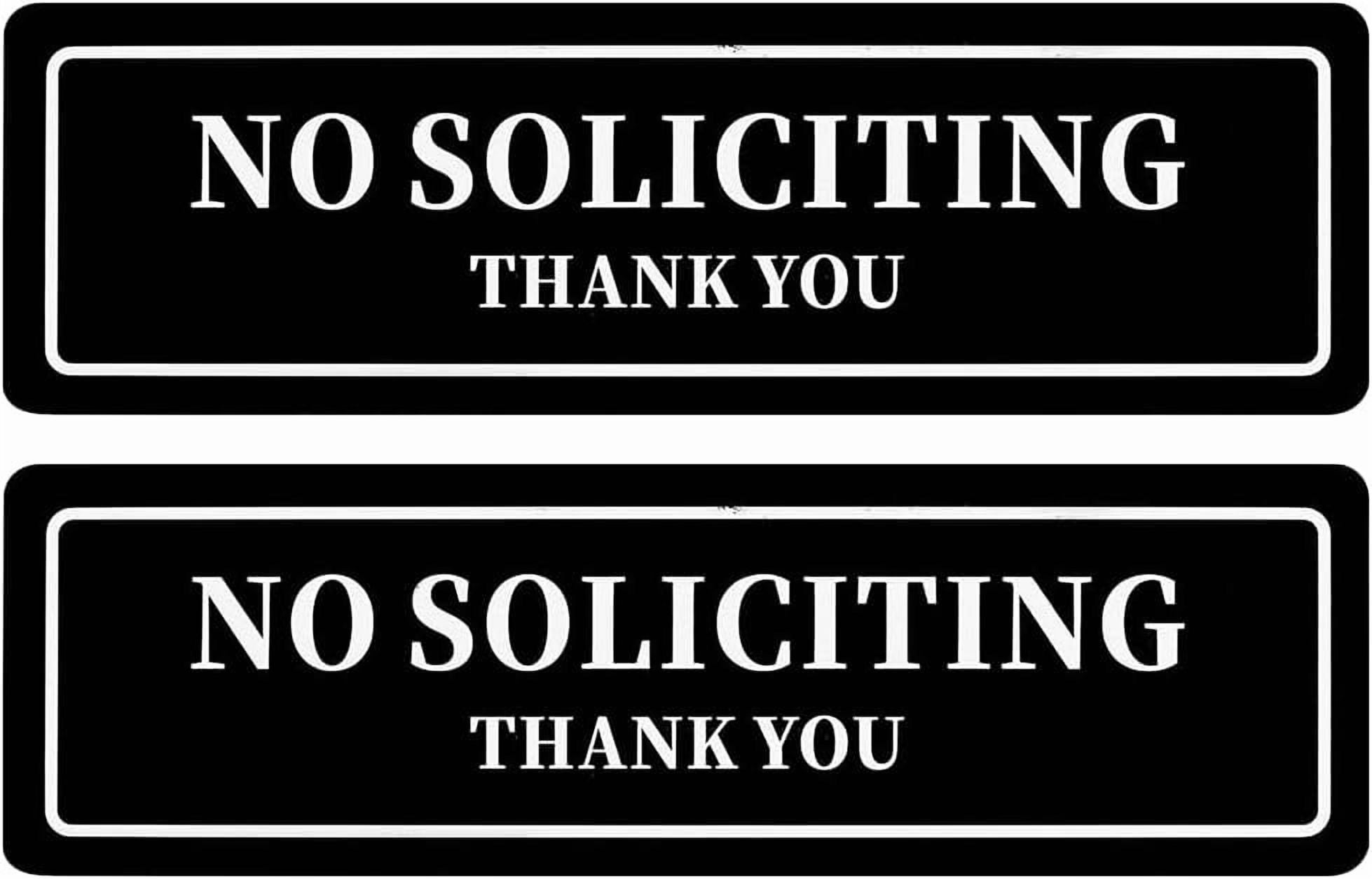 2Pcs No Soliciting Sign DIY for Front Door Office Door Sign Acrylic ...