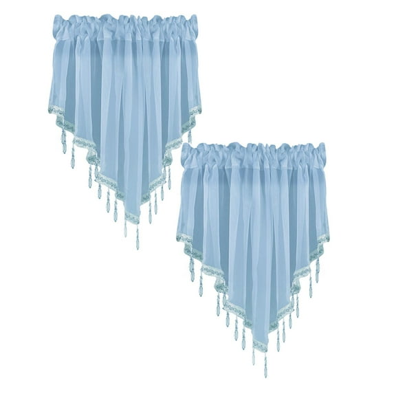 2Pcs Solid Color Finished Curtain Curtain Drapery 51x24 Bedroom Home ...