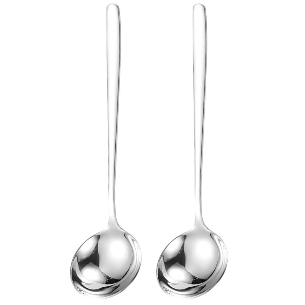 2Pcs Soup Ladles for Serving Large Soup Spoon Stainless Steel Water ...