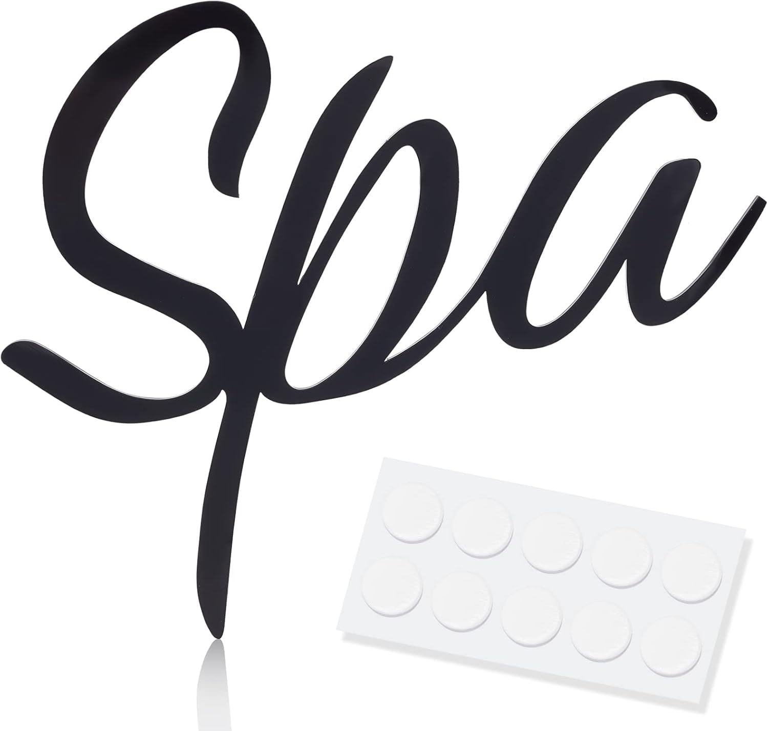 2Pcs Spa Acrylic Letters Sign 3D Alphabet DIY Wall Stickers Decor Self ...