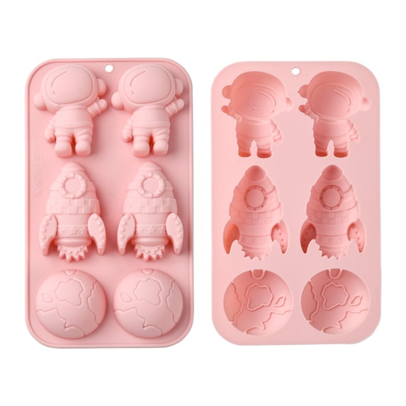 2Pcs Space Theme Astronaut Silicone Molds Universe Spaceman Moon ...