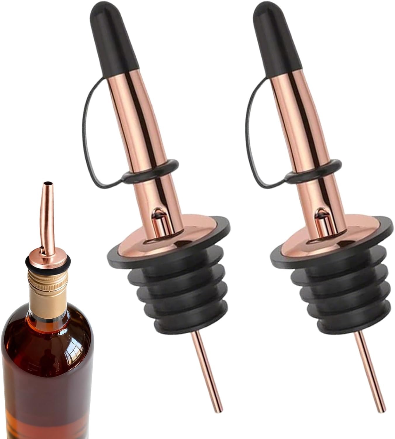2Pcs Speed Pourers Oil Pourer Bottle Pourers For Spirits Stainless ...