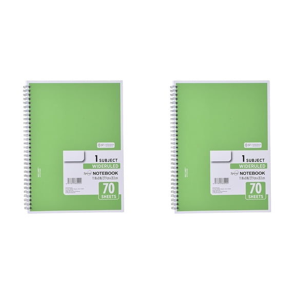 2Pcs Spiral Notebook, 1 Subject Notebook, Single Subject Notebook for ...
