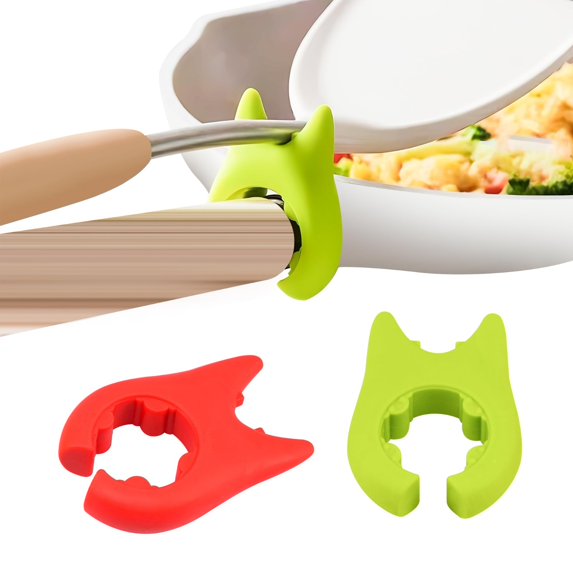 2Pcs Spoon Holder For Pot Silicone Spoon Holder Silicone Utensil Rest ...