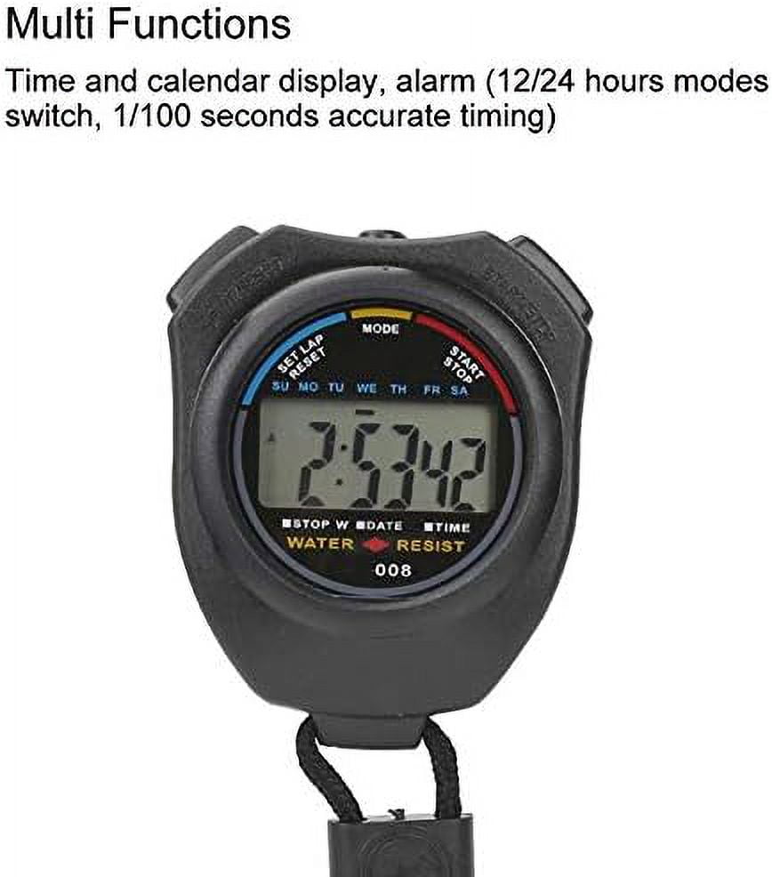2Pcs Sports Stopwatch, Handheld Digital LCD Chronograph Timer, with ...