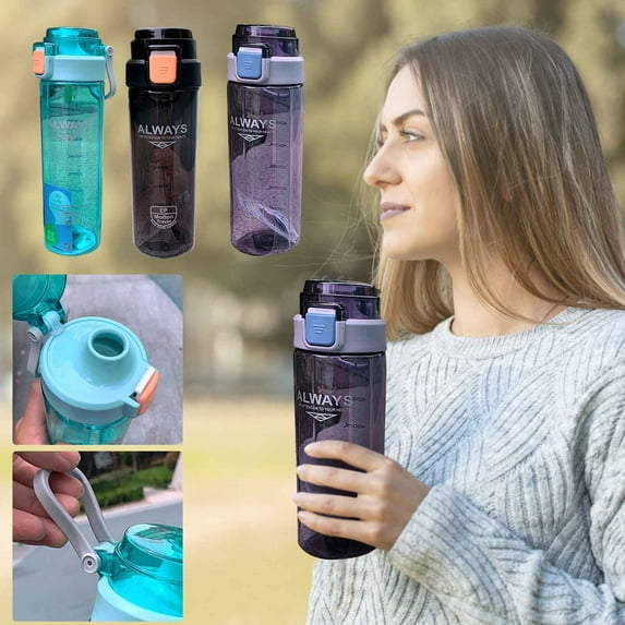 2Pcs Sports Water Bottle, Kadlawus Sports Water Bottle, 600ml Large ...