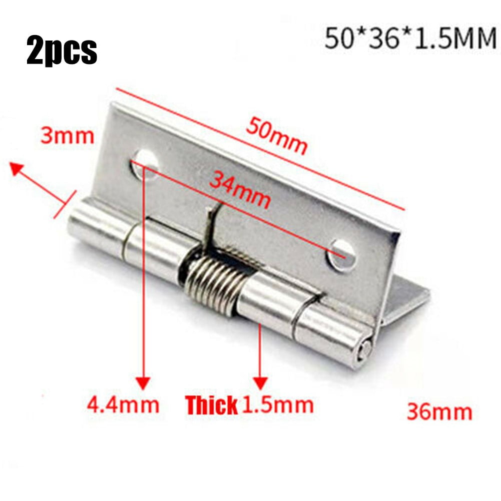 2Pcs Spring Loaded Hinges for Cabinets, Stainless Steel Spring Hinges ...