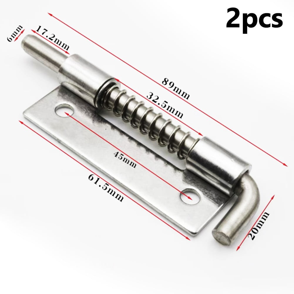 2Pcs Spring Loaded Latches 304 Stainless Steel Security Bolt Hasp ...