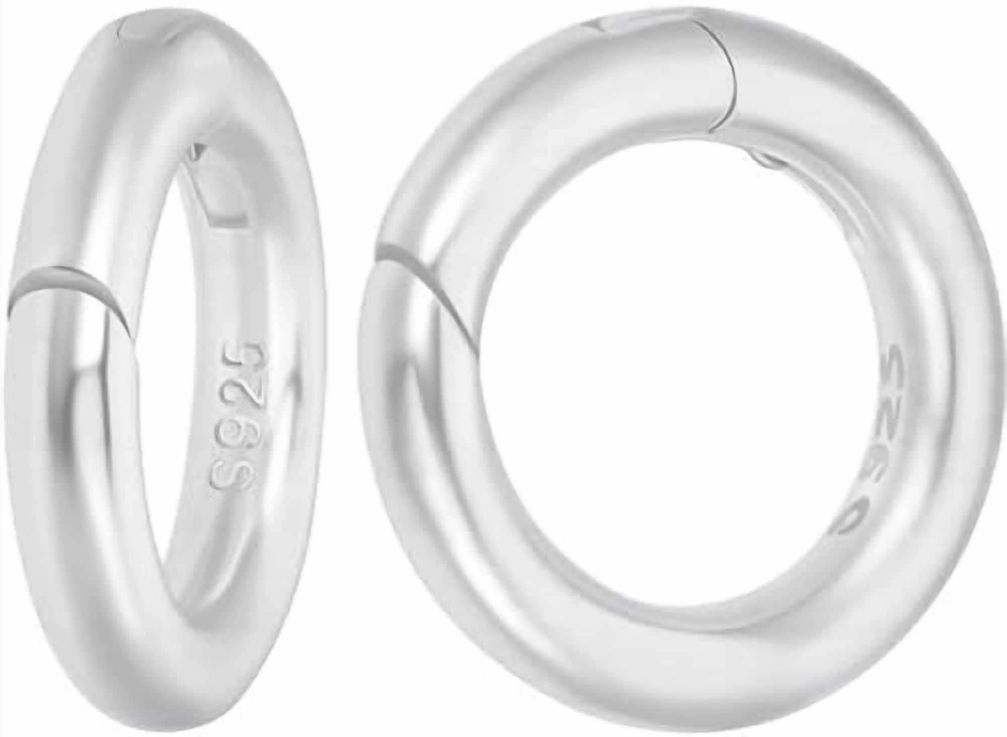 2Pcs Spring O Rings Gate Rings 925 Sterling Silver Snap Clip Small ...