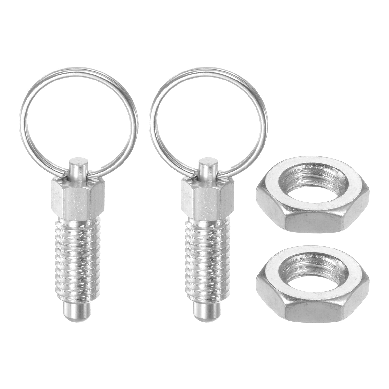 2Pcs Spring Plunger 5/16˝-18 Thread Size with Pull Ring Round Head ...