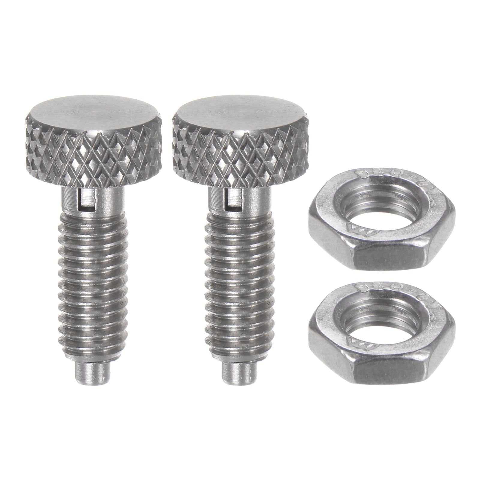 2Pcs Spring Plunger with Knurled Handle M5*0.8 Pin Dia.2.5mm Stainless ...