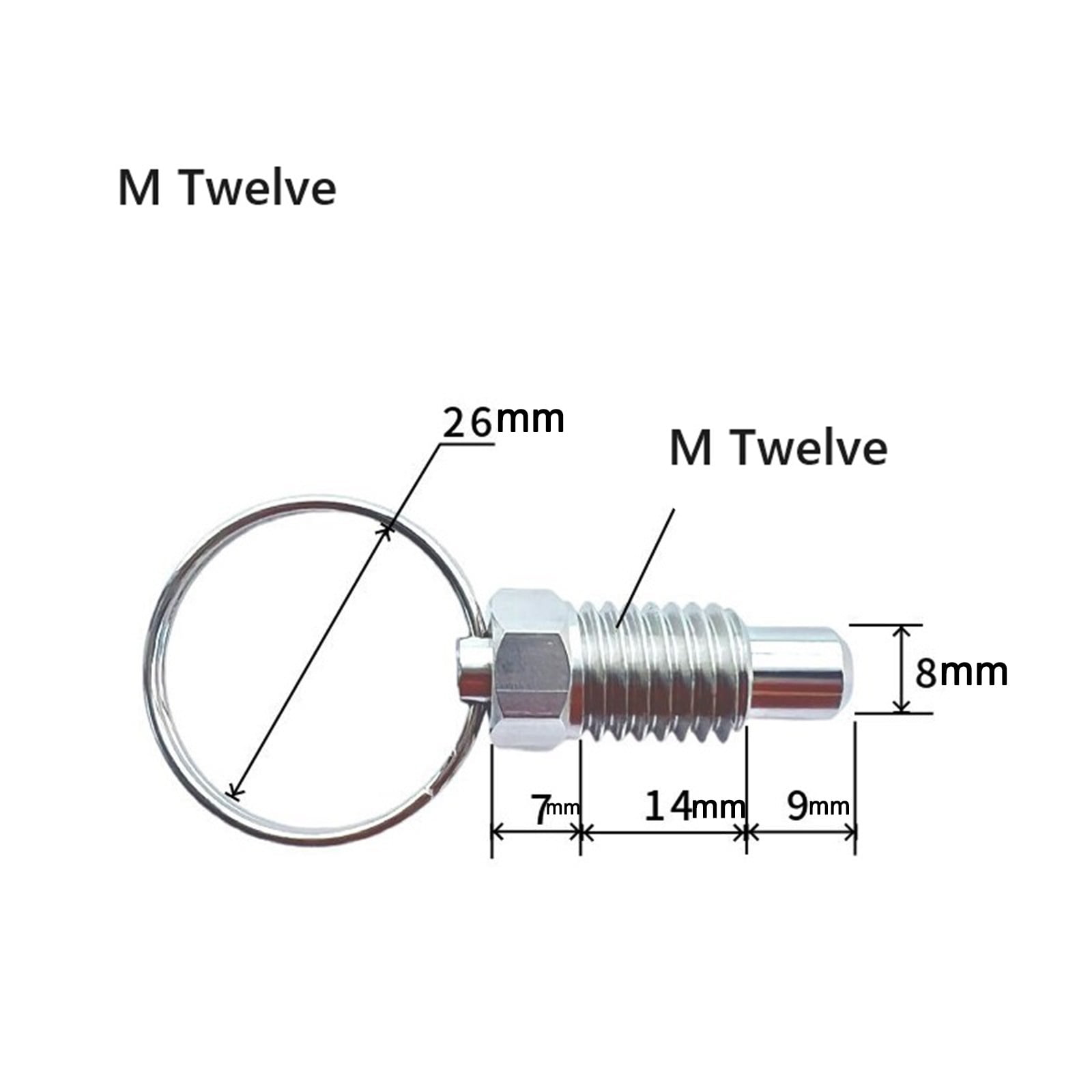 2Pcs Spring Plungers Pull Ring Stainless Steel Short Retractable Spring ...