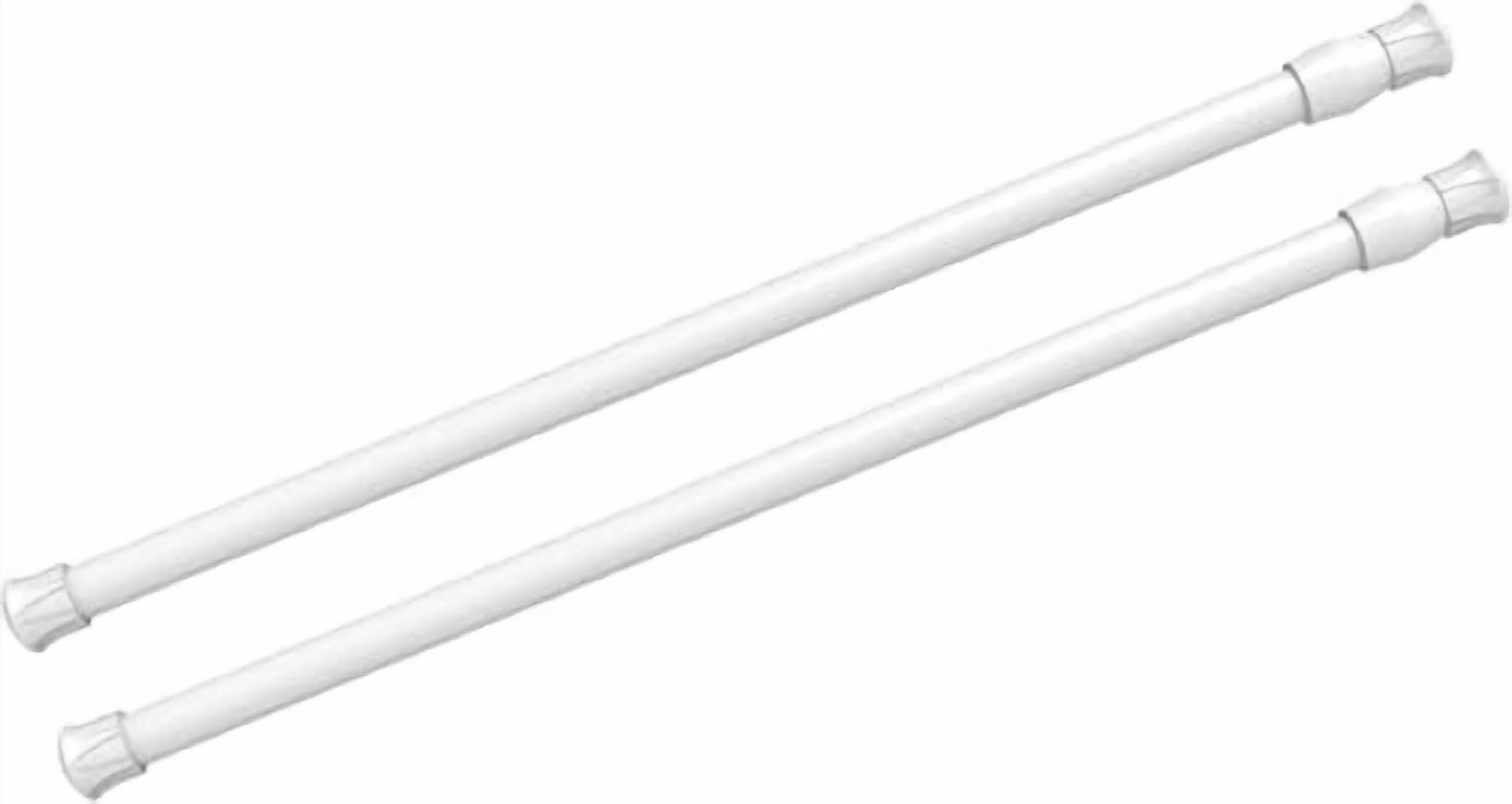 2Pcs Spring Tension Curtain Rod，21-38 Inches Adjustable Expandable ...