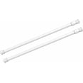 2Pcs Spring Tension Curtain Rod，21-38 Inches Adjustable Expandable ...