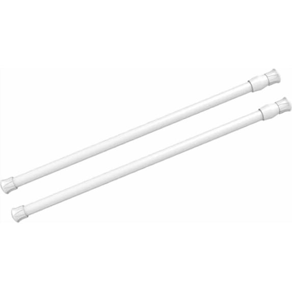 2Pcs Spring Tension Curtain Rod，21-38 Inches Adjustable Expandable ...