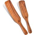 2Pcs Spurtles Kitchen Tools Wooden, Wooden Spurtle Spatula Set for ...