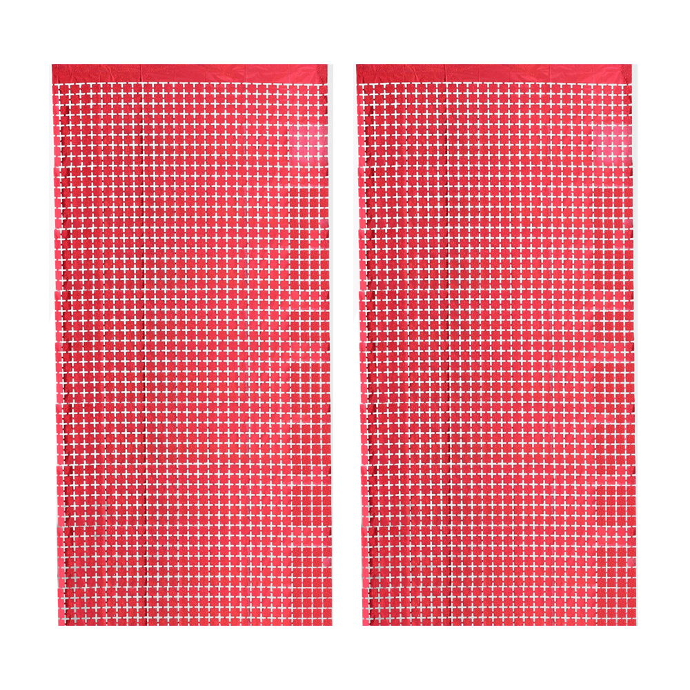 2Pcs Square Foil Fringe Backdrop Curtain Backdrop for Birthday, Wedding ...
