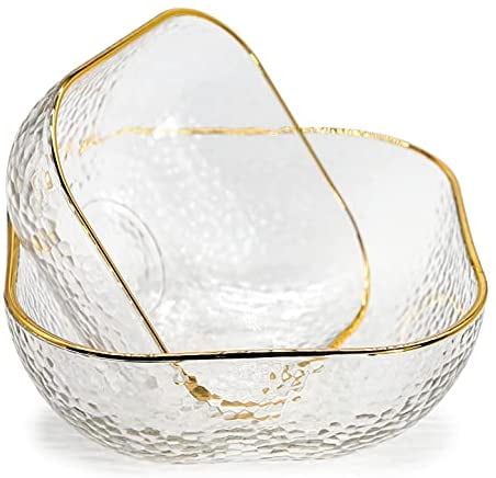 2Pcs Square Glass Mixing Bowl, Serving Bowls All Purpose Transparent ...