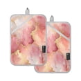 2Pcs Square Heat Resistant Oven Mitts Pot Holders 7x9.8in Non-Slip Hot ...