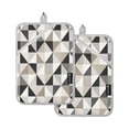 2Pcs Square Heat Resistant Oven Mitts Pot Holders 7x9.8in Non-Slip Hot ...