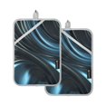 2Pcs Square Heat Resistant Oven Mitts Pot Holders 7x9.8in Non-Slip Hot ...