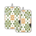 2Pcs Square Heat Resistant Oven Mitts Pot Holders 7x9.8in Non-Slip Hot ...