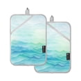 2Pcs Square Heat Resistant Oven Mitts Pot Holders 7x9.8in Non-Slip Hot ...