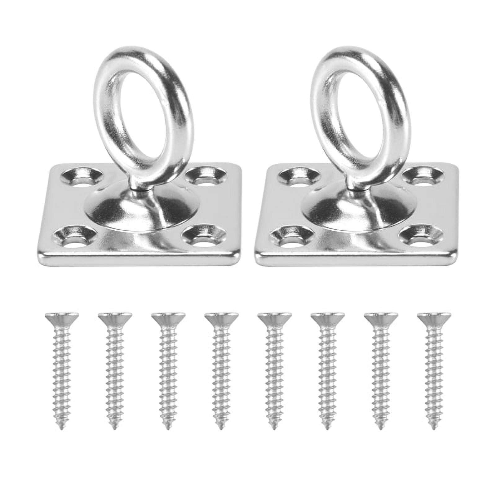 2Pcs Square Swivel Pad Eye Rotatable Ceiling Hook Wall Mounted Hook ...