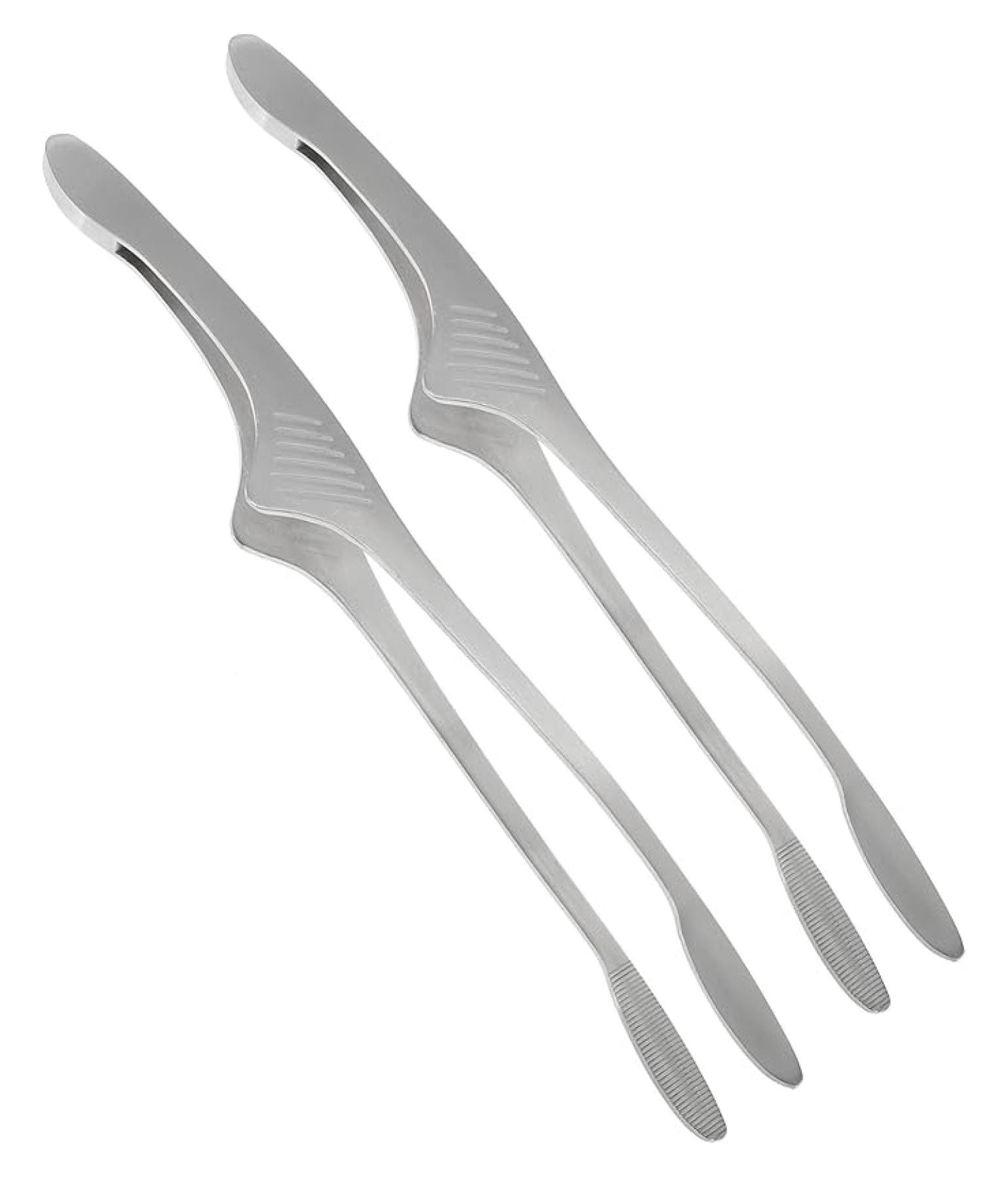 2Pcs Stainless Steel Bbq Tongs Heat Resistant Food Clips with Ergonomic ...