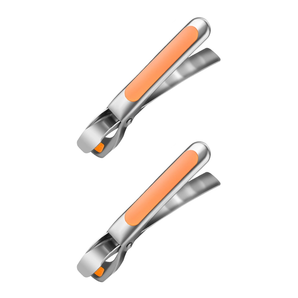 2Pcs Stainless Steel Bowl Gripper Hot Plate Gripper Silicone Lifter ...