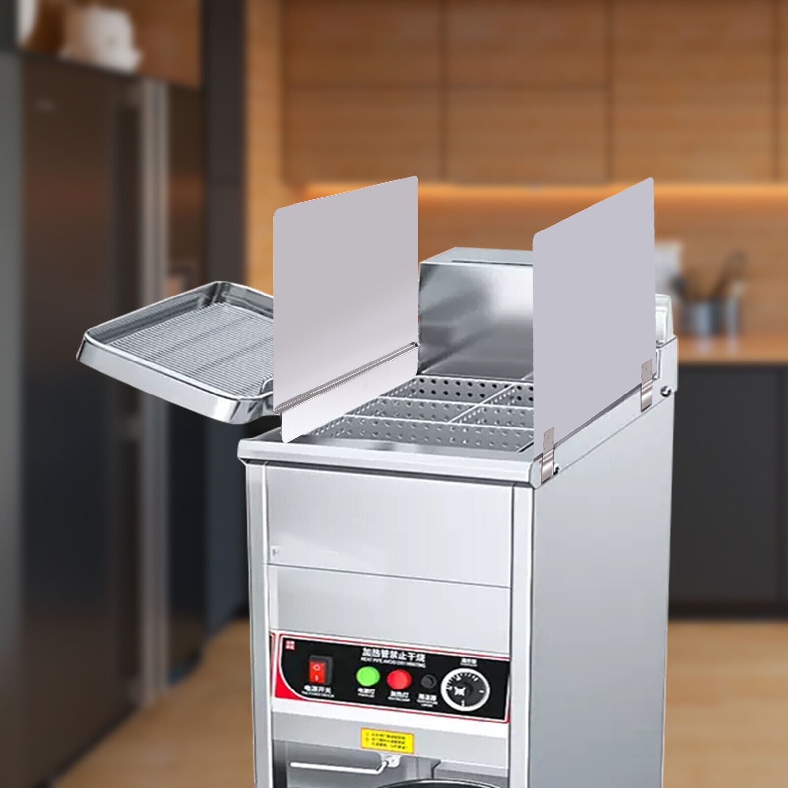2Pcs Stainless Steel Commercial Deep Fryer Splash Guard Industrial ...