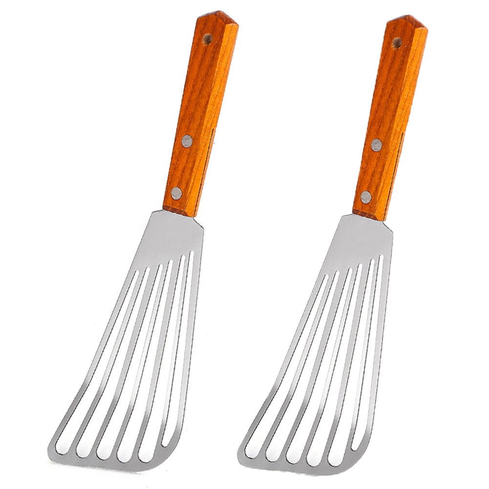 2Pcs Stainless Steel Cooking Utensil, Kitchen Slotted Turner, Fish ...