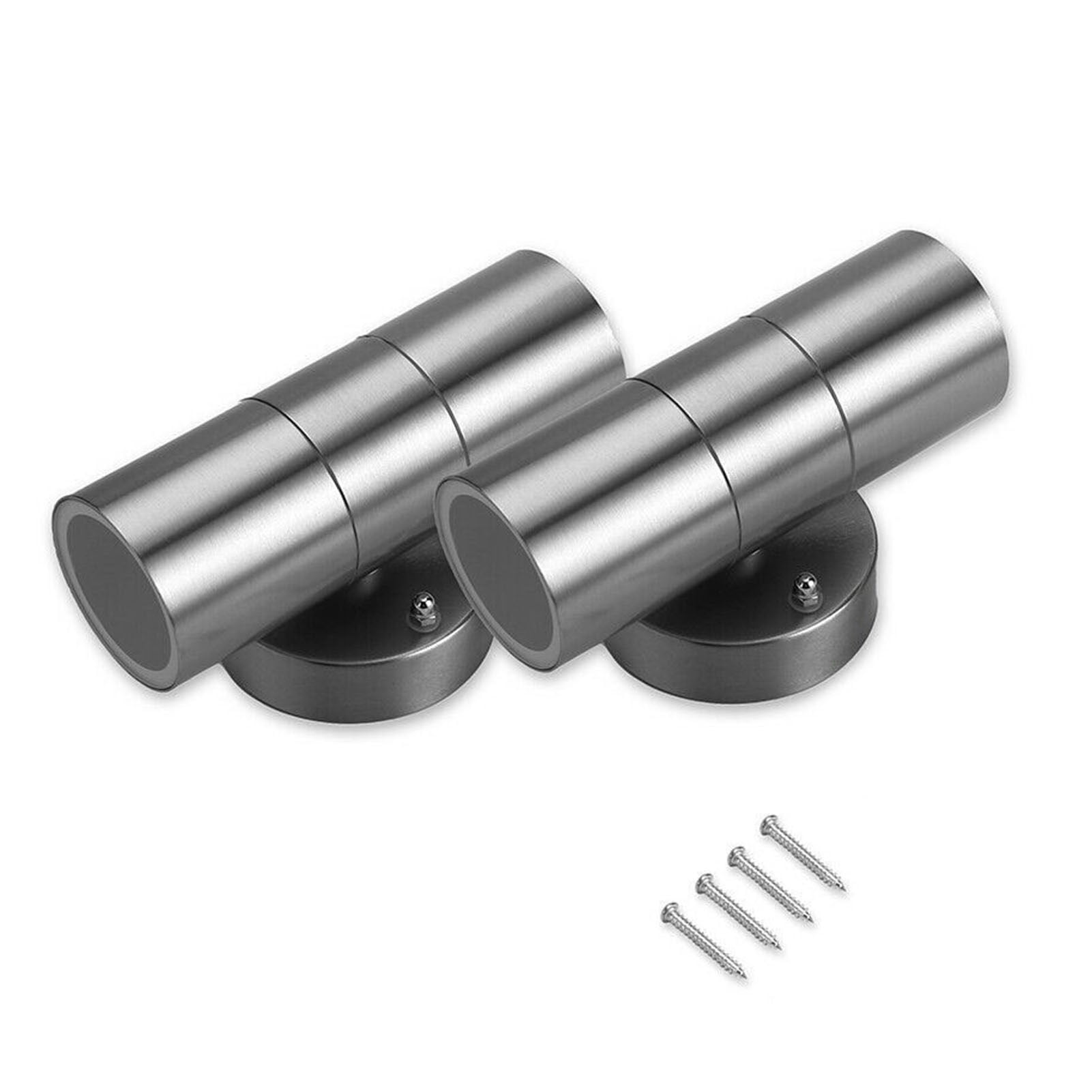 2Pcs Stainless Steel Double-head Up & Down Wall Lamps Indoor Outdoor ...