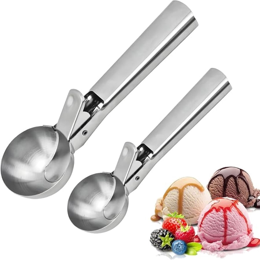 2Pcs Stainless Steel Dual-purpose Ice Cream Scoop Ice Cream Scooper ...