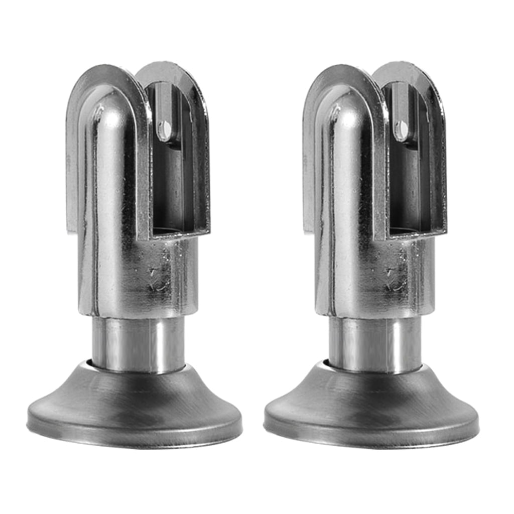 2Pcs Stainless Steel Feet Toilet Partition Foot Public Restroom Bracket ...