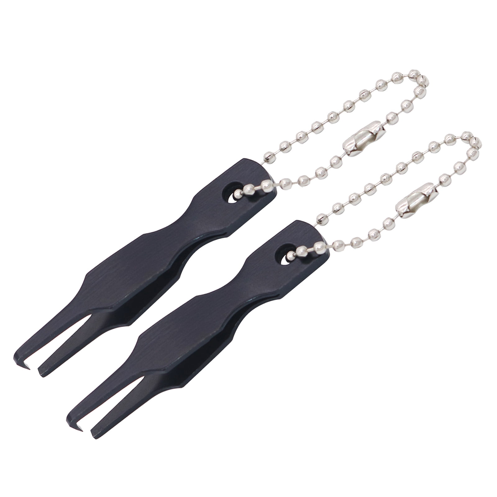 2Pcs Stainless Steel Fishing Line Tweezers Double Rings Opening Pliers ...